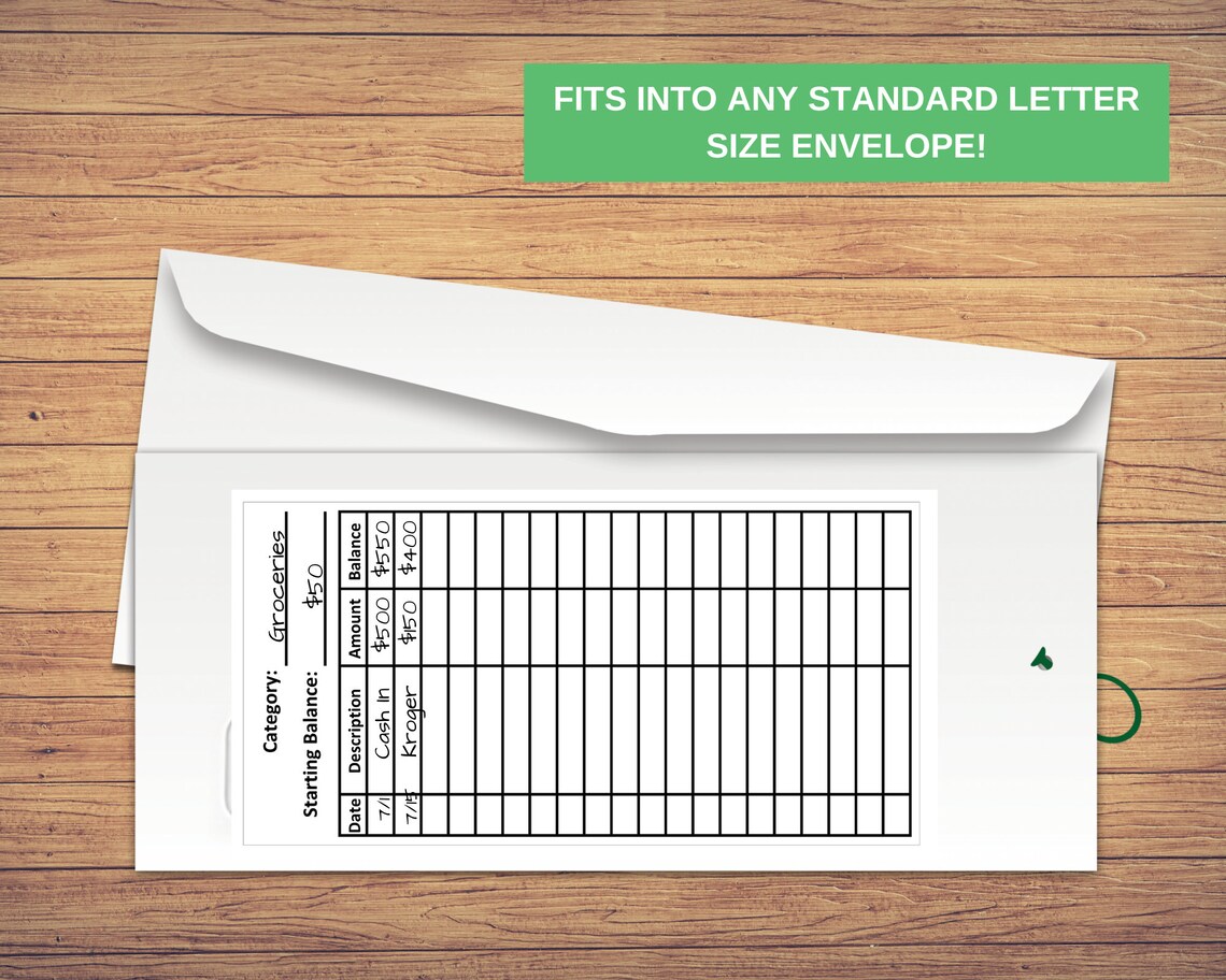 Cash Envelope Inserts, Cash Envelope Tracker, Cash Envelope System ...