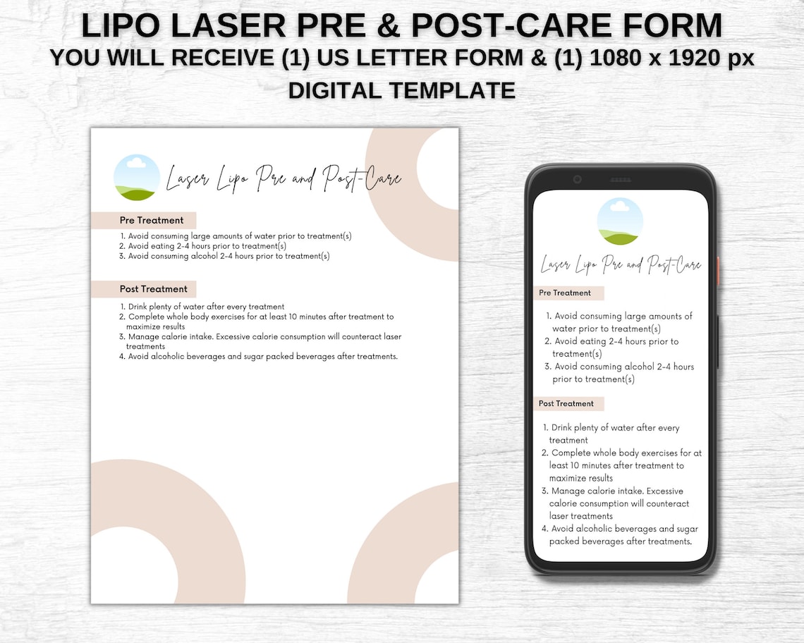 Editable Lipo Laser Form Body Sculpting Form Consent Form - Etsy