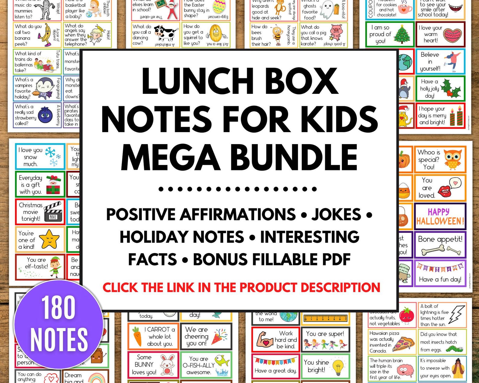 Joke Lunch Box Notes for Kids Lunchbox Notes Lunchbox Note - Etsy