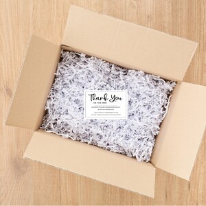 Business Thank You Card Template, Thank You Card Packing Insert ...