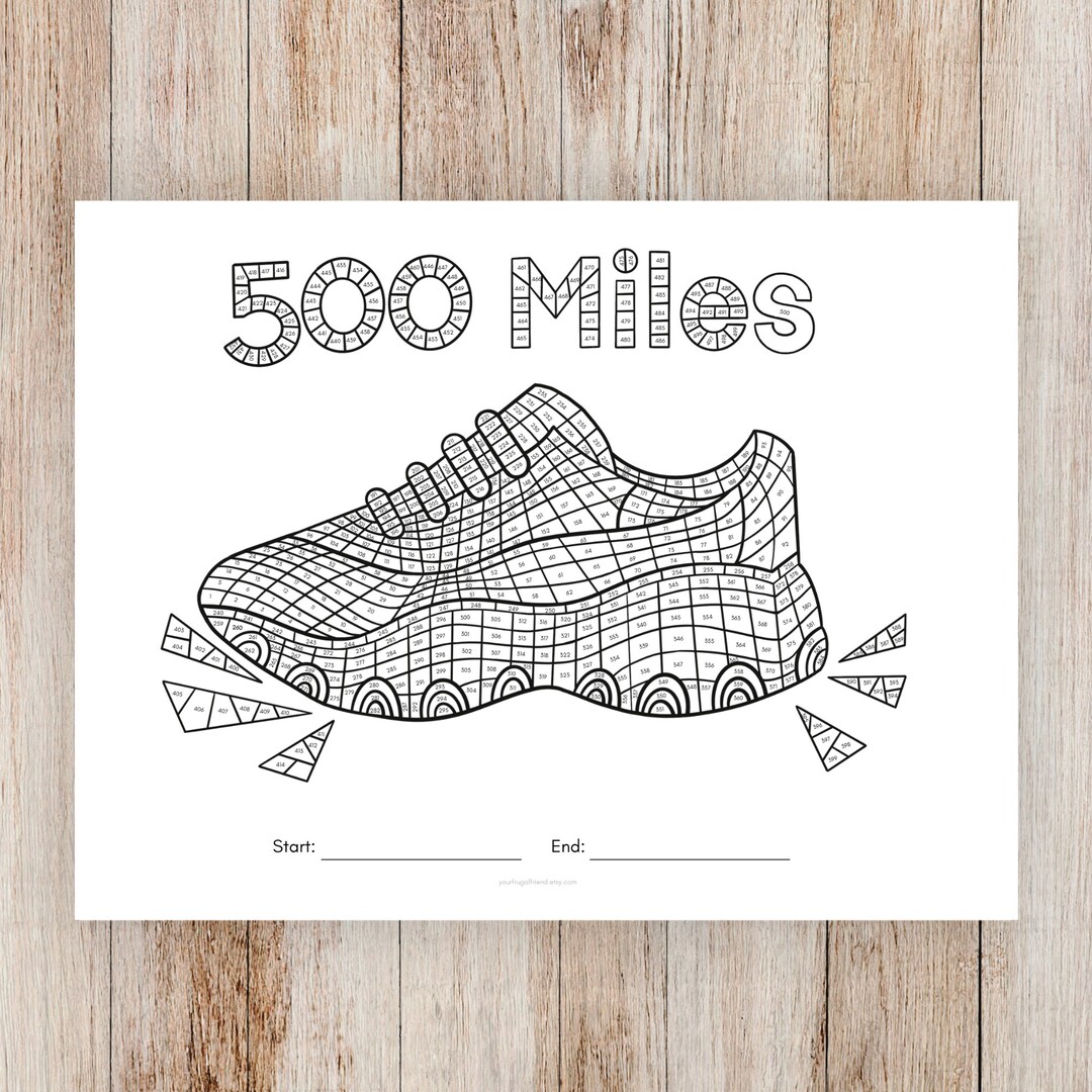 500 Miles Walking/running Challenge Tracker, Printable, Workout Tracker ...