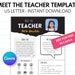 Editable Meet the Teacher Template, Canva Template, All About Me ...