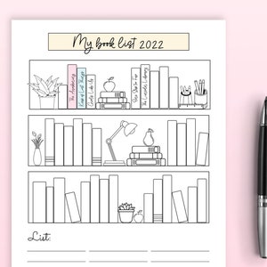 Book Tracker Printable, Book's I've Read, Reading Log, Reading ...