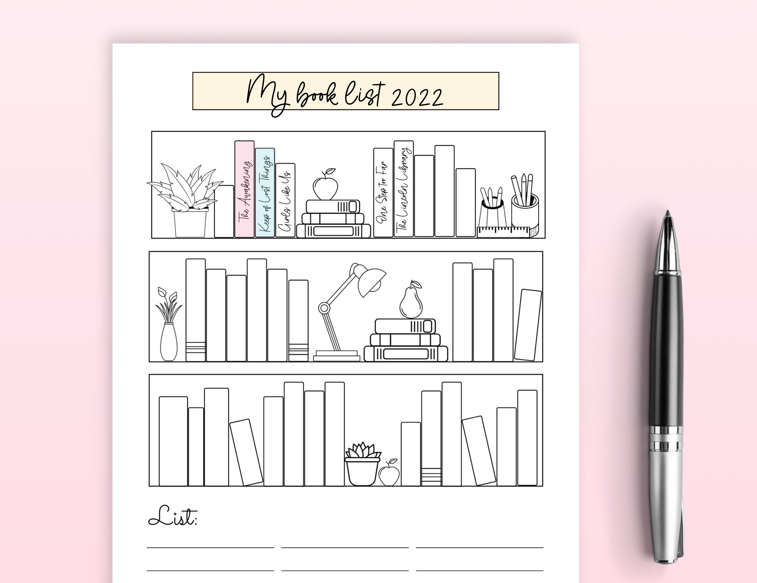 Book Tracker Printable Book's I've Read Reading Log - Etsy