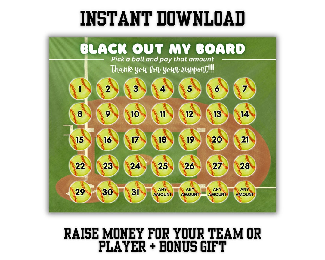 Softball Pick a Date to Donate, Softball Fundraiser, Softball ...