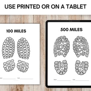 50/100/500 Miles Walking/running Challenge Tracker, Printable, Workout ...