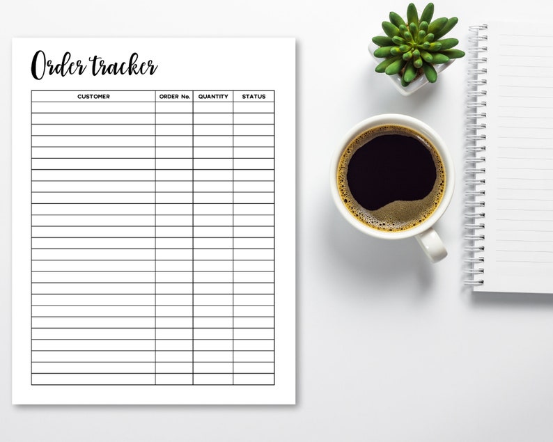 Order Form Tracker Editable Order Status Order Tracker | Etsy