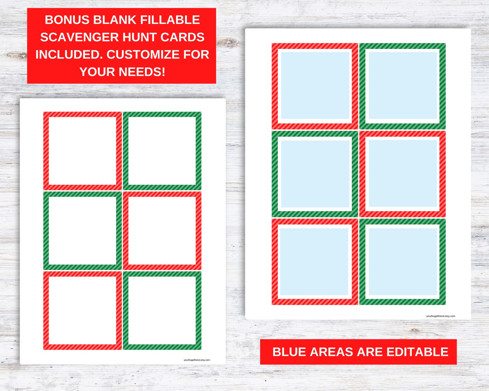 Printable Christmas Scavenger Hunt Cards, Scavenger Hunt Clues ...