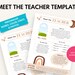 Editable Meet the Teacher Template, Boho Classroom, Canva Template, All ...