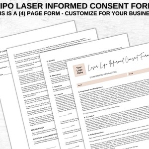 Editable Lipo Laser Form, Body Sculpting Form, Consent Form, Informed ...