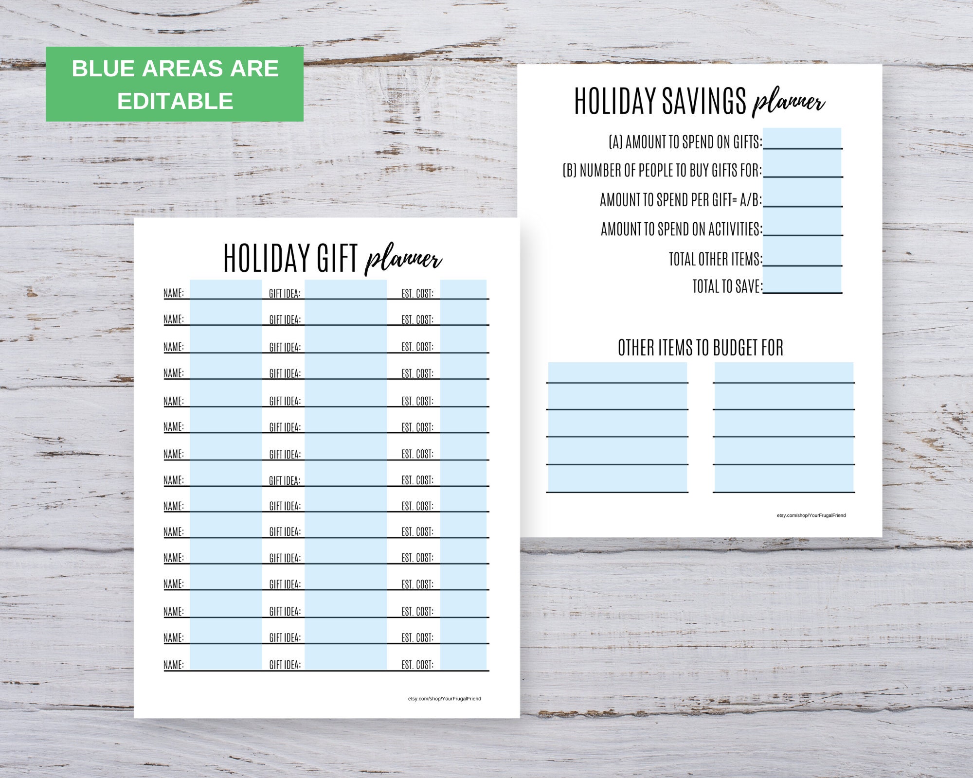 Christmas Planner Printable, Christmas Saving Tracker, Holiday Savings ...