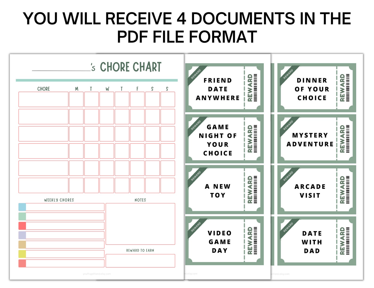 Editable Responsibility Chart Chore Chart for Kids Reward - Etsy