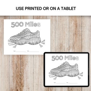500 Miles Walking/running Challenge Tracker, Printable, Workout Tracker ...