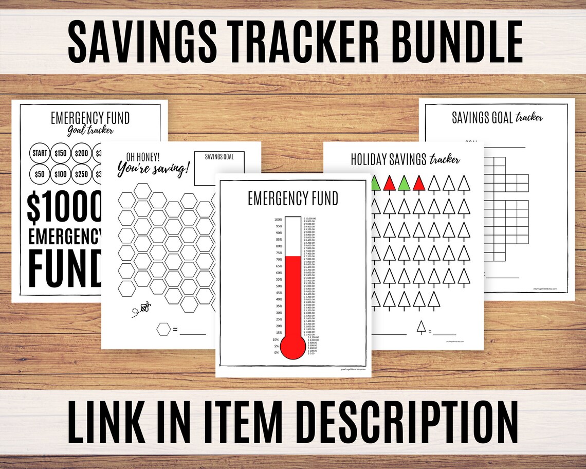 Savings Challenge Printable Savings Goal Money Challenge - Etsy