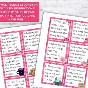 Mother's Day Scavenger Hunt, Scavenger Hunt Cards, Scavenger Hunt With ...