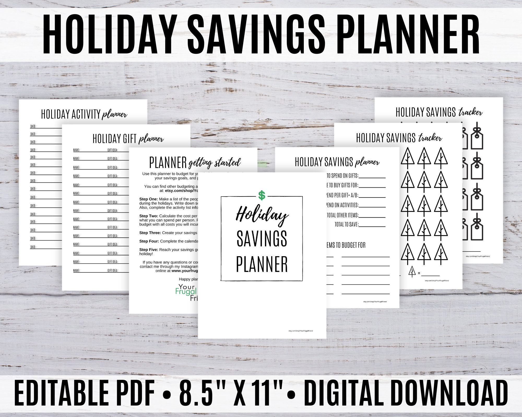Christmas Planner Printable, Christmas Saving Tracker, Holiday Savings ...
