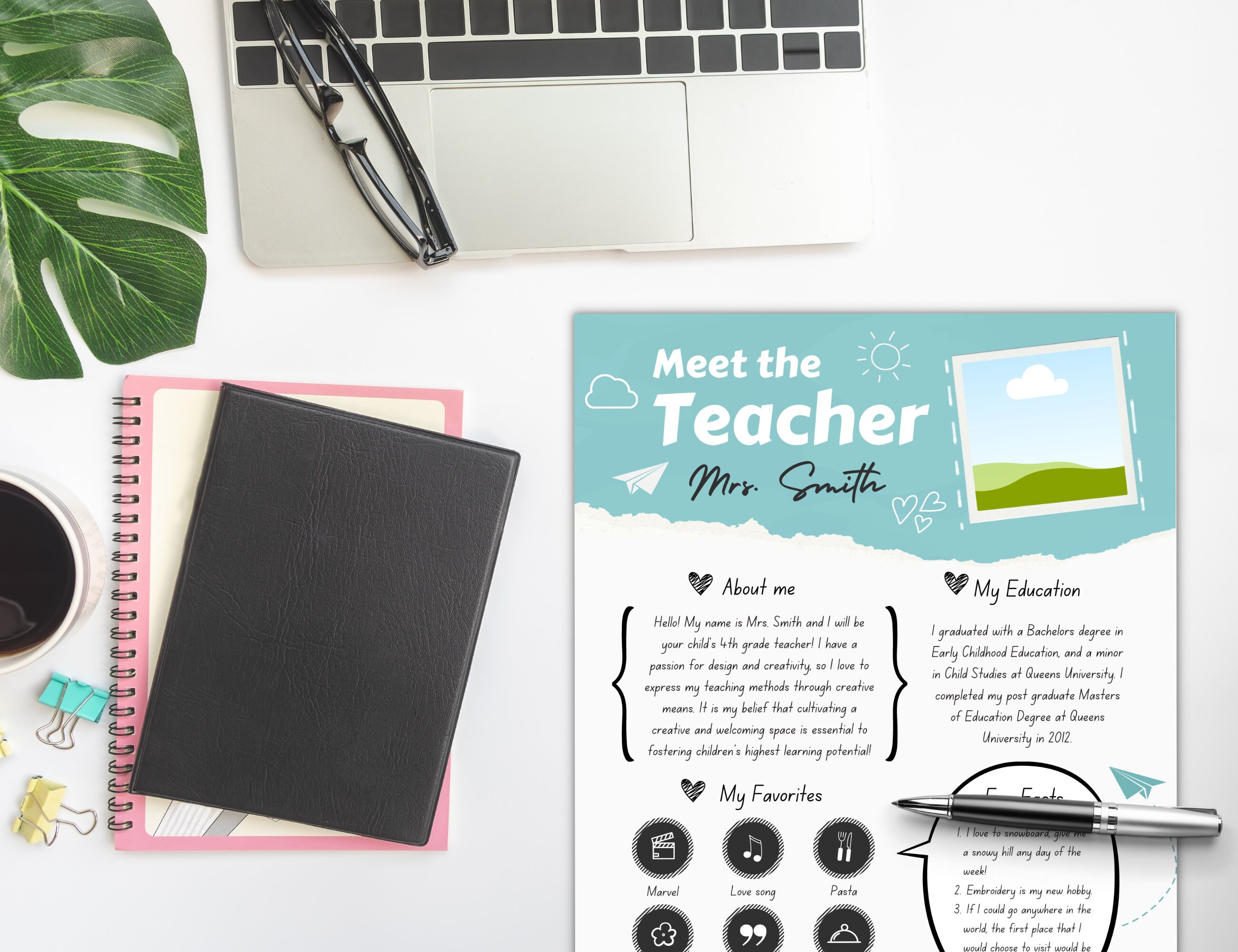 Editable Meet the Teacher Template, Teacher Letter, Canva Template, All ...