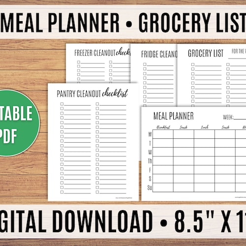 Design & Templates Kitchen Inventory PDF Printable Reduce Food Waste ...