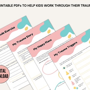 Kid's Trauma Worksheets, Mental Health Worksheets, Kid's Coping Skills ...