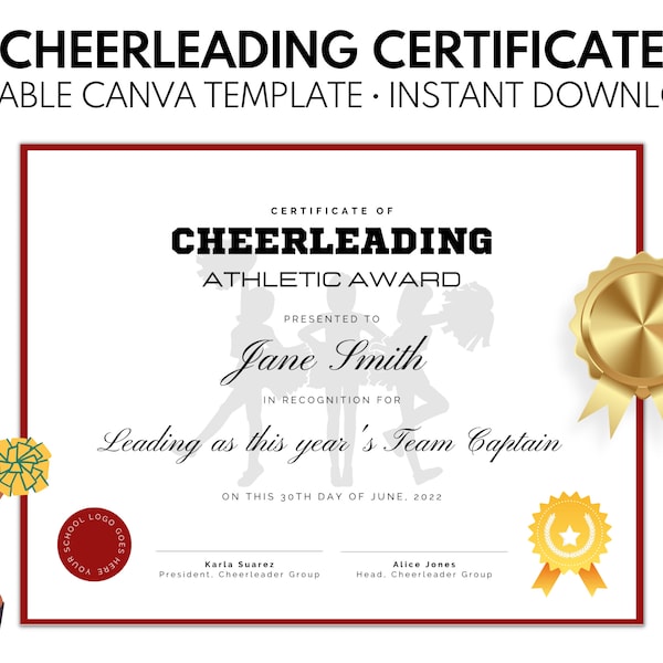 Cheerleading Printable - Etsy