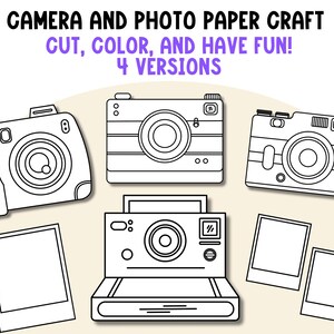 Printable Paper Camera Craft for Kids, All About Me Craft, End-of-year ...