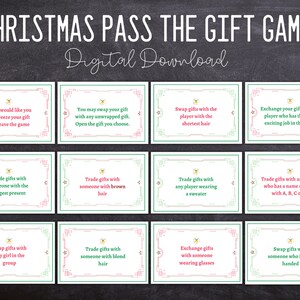 Pass the Gift Game, Gift Exchange Game, Christmas Party Game - Etsy