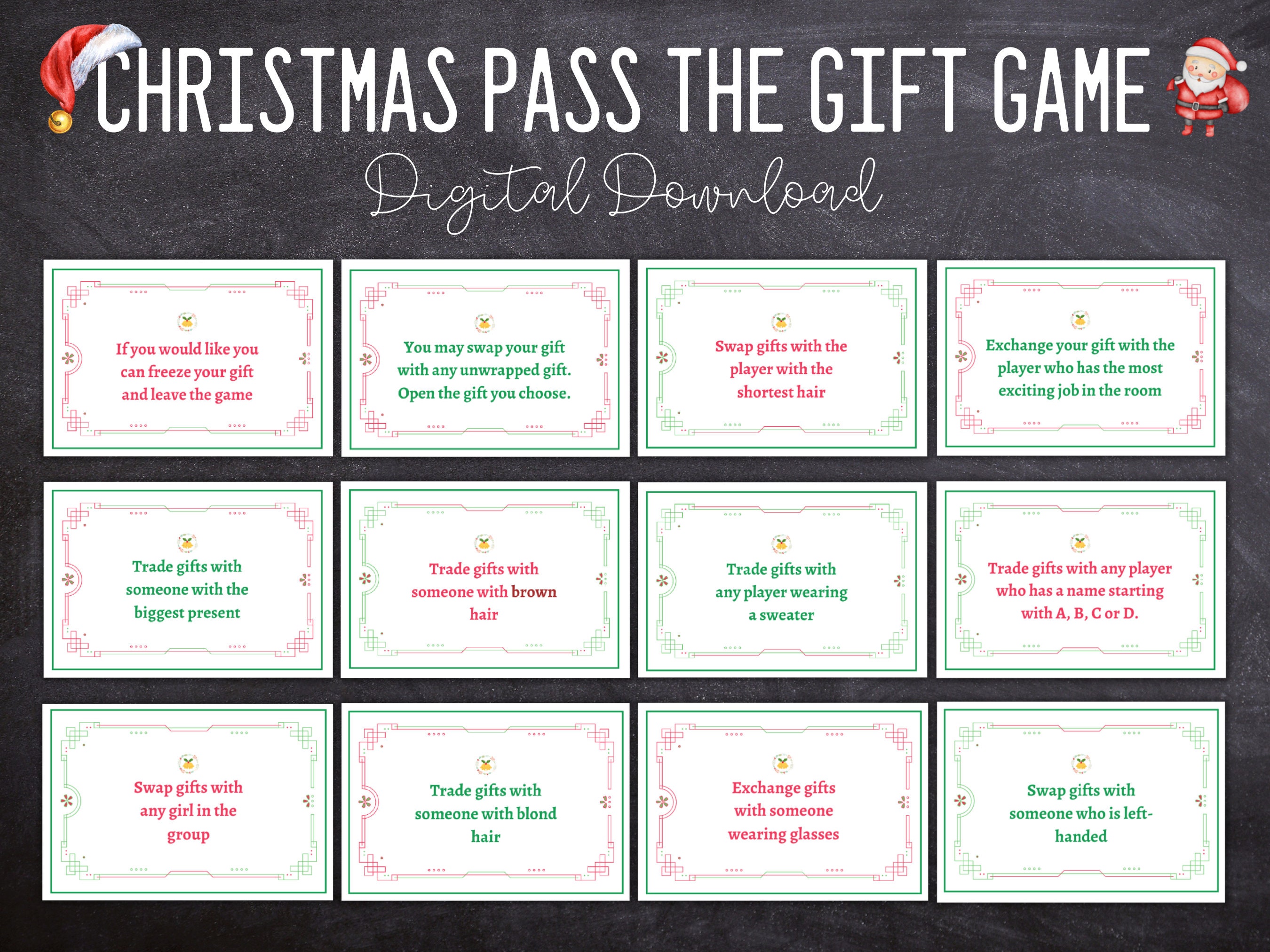Pass the Gift Game Gift Exchange Game Christmas Party Game - Etsy
