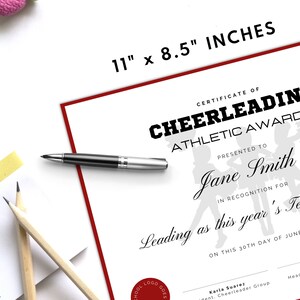 Editable Cheerleading Certificate, Cheer Squad Awards, Printable Cheer ...