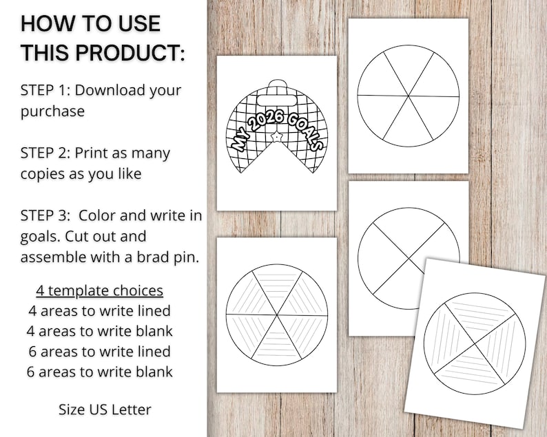 2026 New Year Goal Setting Worksheet for Kids, Disco Ball Craft, New ...