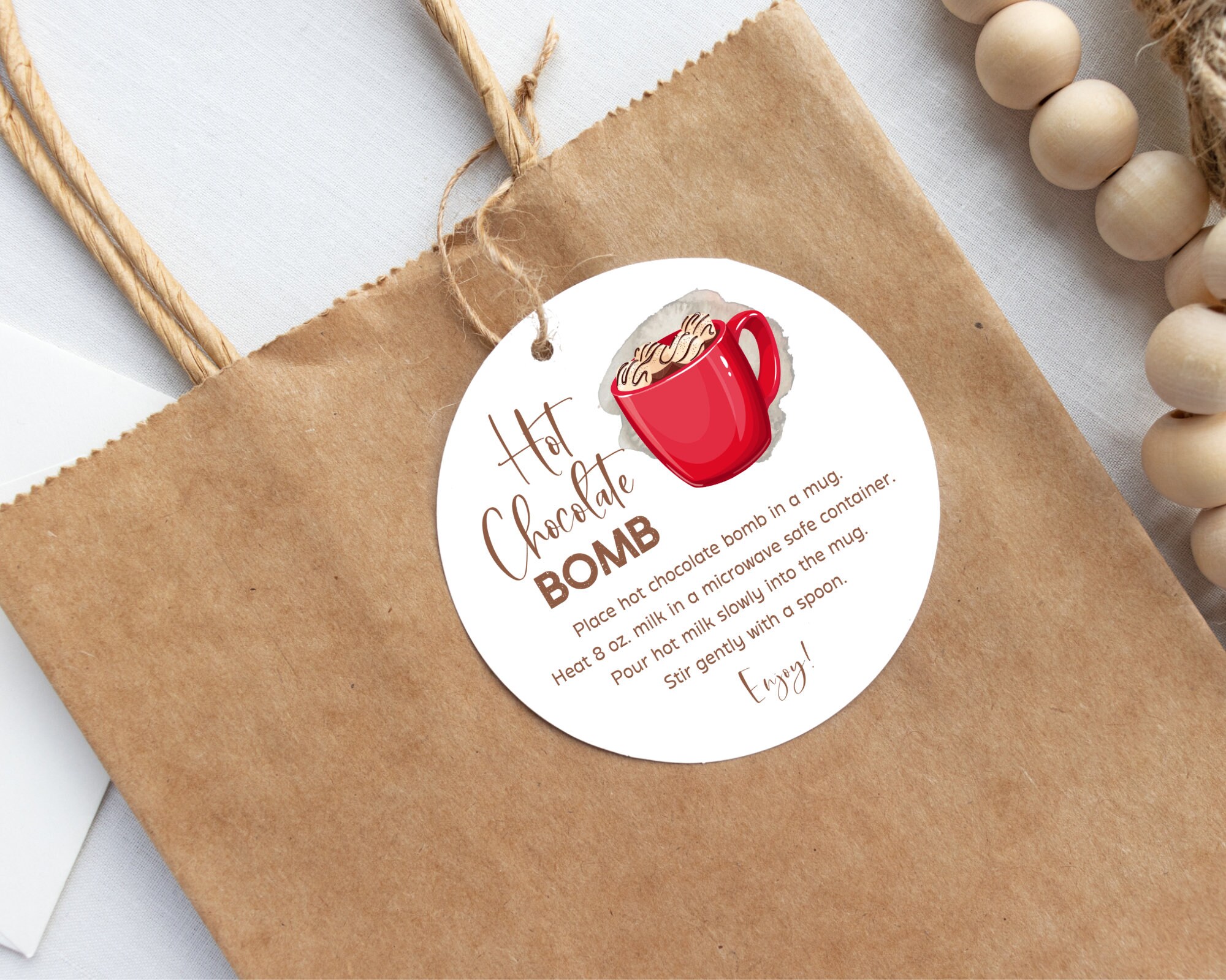 Christmas Hot Chocolate Bomb Tags Chocolate Bomb - Etsy