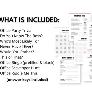 Office Party Games, Office Trivia, Who Knows the Boss Best, Office ...