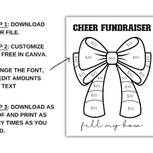 Fill My Bow, Cheerleading Fundraiser, Fundraiser Form, Cheer Team ...