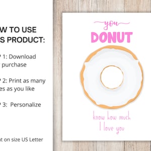 Donut Mother's/father's/grandparent's Day Printable, Handprint Keepsake ...