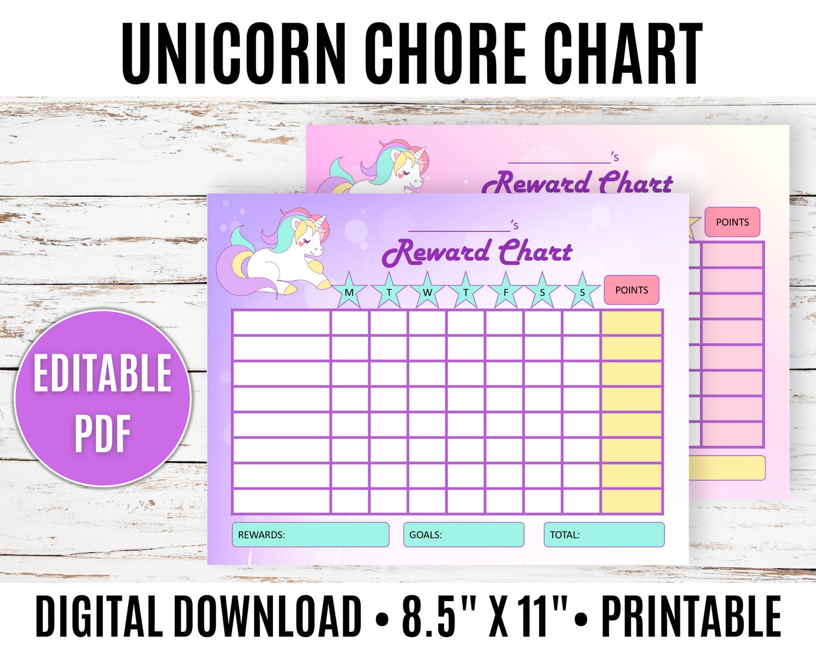 Kid's Chore Chart Chore Chart Printable Reward Chart - Etsy