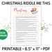 Christmas Riddle Me This, Christmas Trivia Game, Christmas Party Game ...