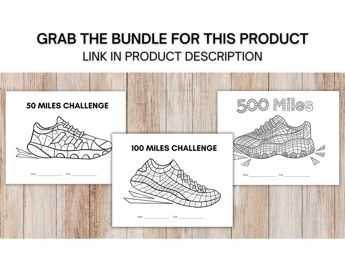 50 Miles Walking/running Challenge Tracker, Printable, Workout Tracker ...