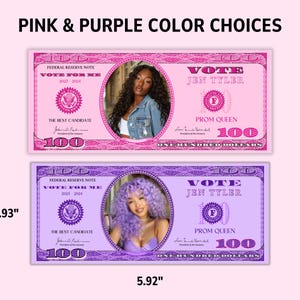 Editable Homecoming Campaign Money, Prom Queen, Money Template for ...