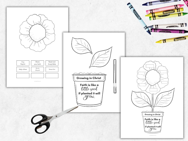 Sunday School Activity, Sunday School Coloring Page, Grow in Christ ...