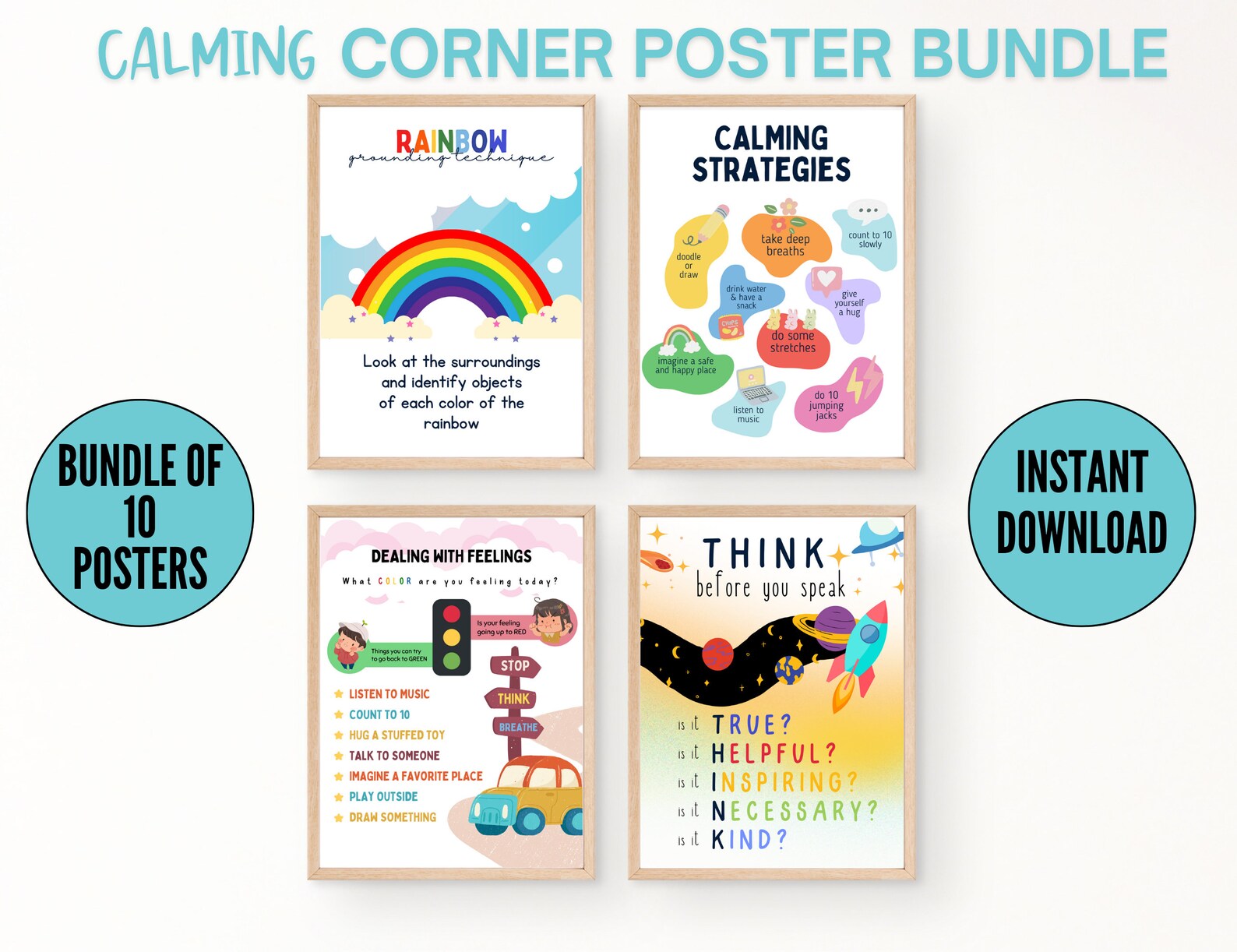 Calming Corner Classroom Posters Calm Down Printable Social - Etsy