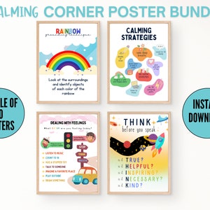Calming Corner Classroom Posters, Calm Down Printable, Social Emotional ...