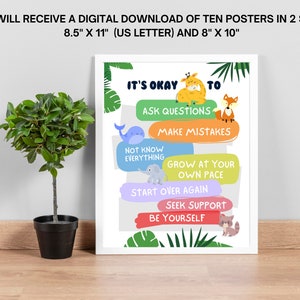 Calming Corner Classroom Posters, Calm Down Printable, Social Emotional ...