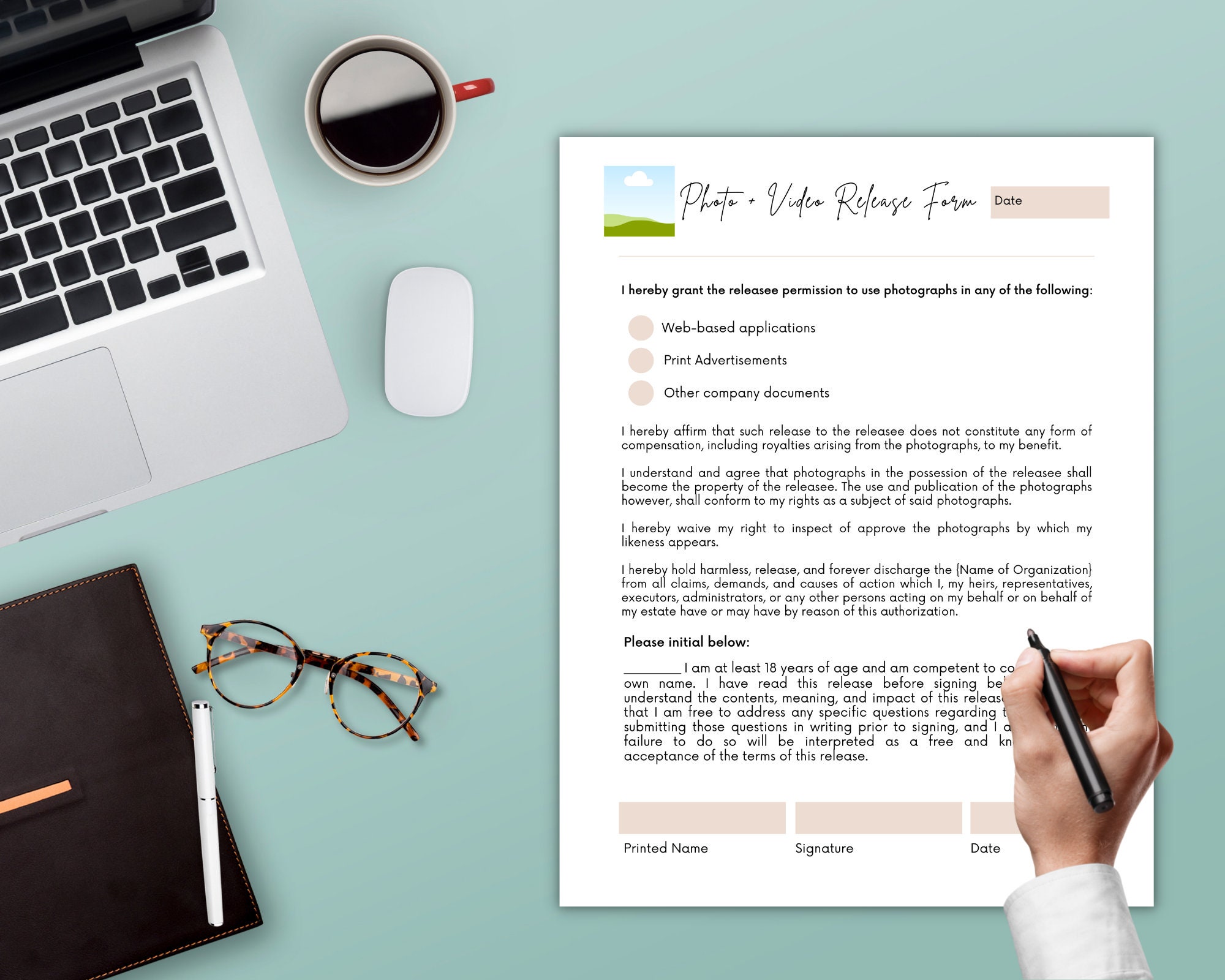 Editable Photo and Video Release Client Consent to Photo and | Etsy