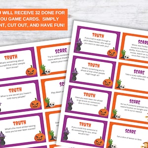 Truth or Scare, Halloween Party Game, Halloween Game for Kids ...
