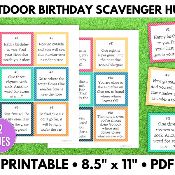 Birthday Scavenger Hunt - Etsy