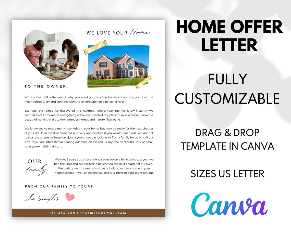 Home Offer Letter Template Home Buyer Letter Template Home | Etsy