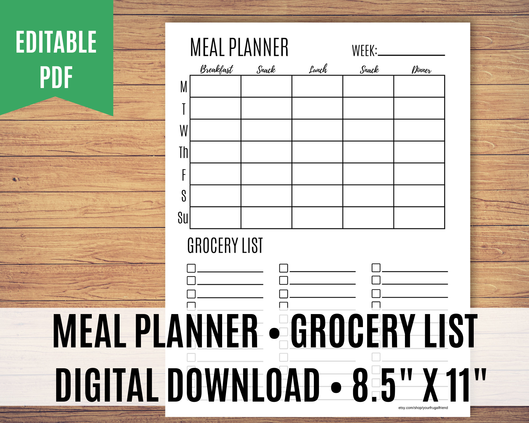 Free printable grocery list and meal planner - rrholf