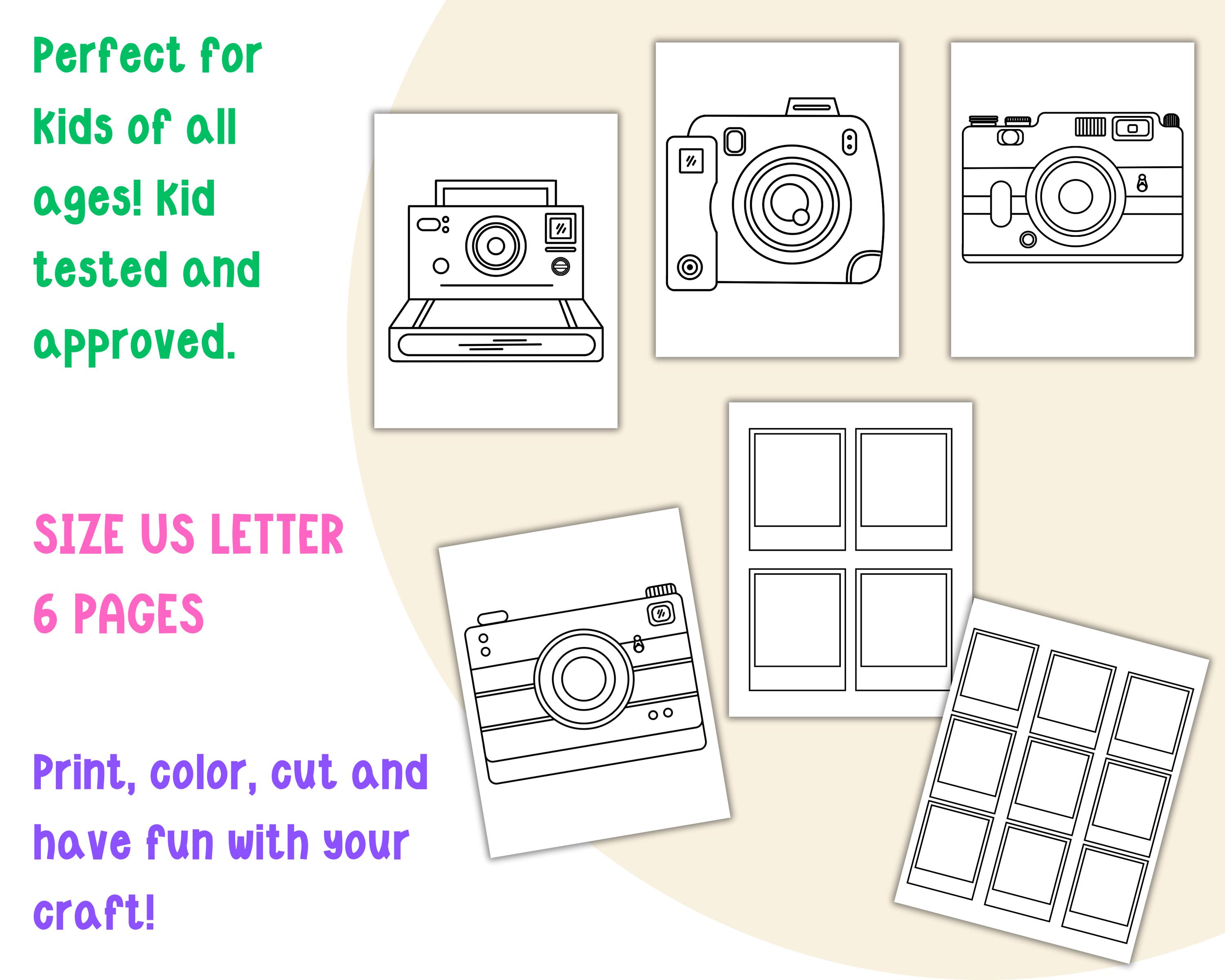 Printable Paper Camera Craft for Kids, All About Me Craft, End-of-year ...