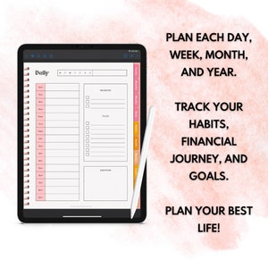 Digital Planner Undated, Tie Dye Planner, Goodnotes Portrait Planner ...