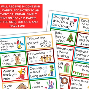 Christmas Kindness Cards, Christmas Countdown, Advent Ideas, Lunchbox ...