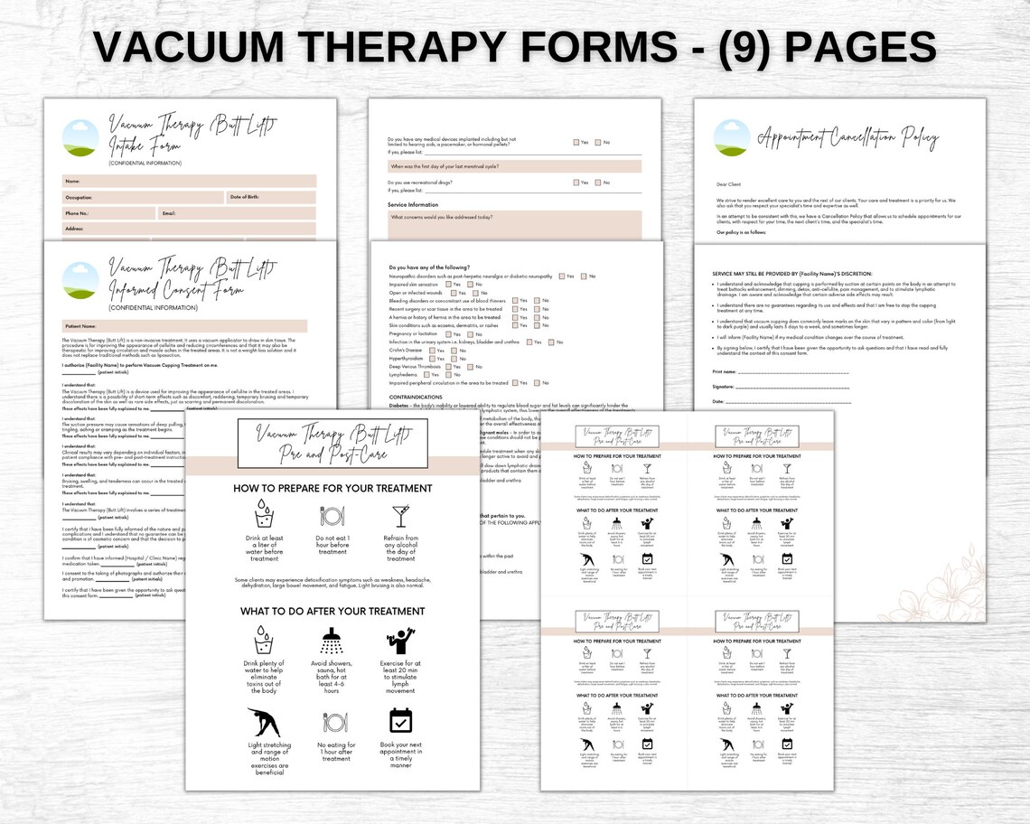 Editable Body Contouring Consent Forms Body Sculpting Vacuum | Etsy Canada